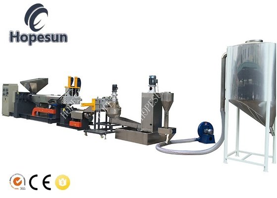 Hard Scrap Plastic Recycling Production Line With Water Ring System Double Screw